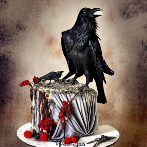 Crow Cake - AI Generated Artwork - NightCafe Creator