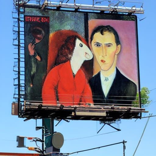 Surreal Silly Billboards Inspired by Modern Art - AI Art
