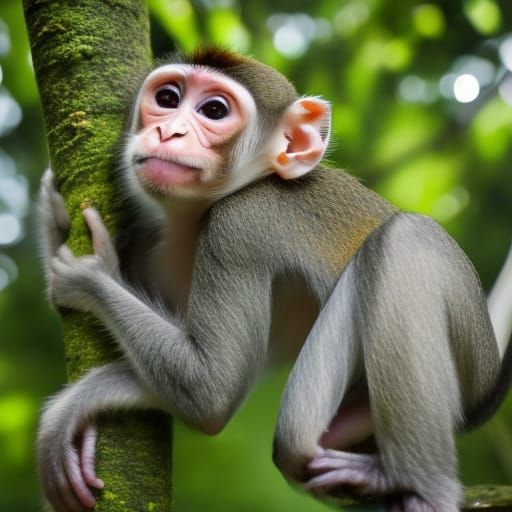 Happy Monkey - AI Generated Artwork - NightCafe Creator