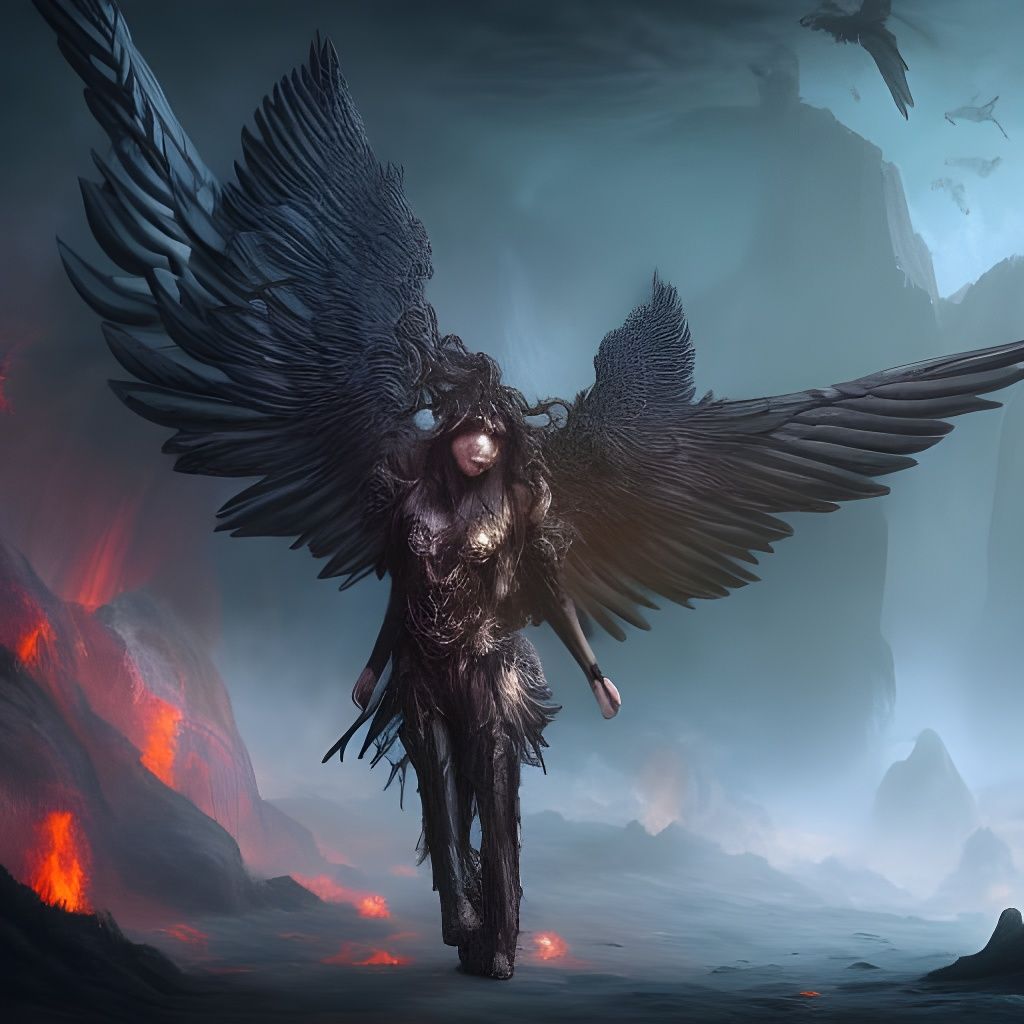 Fallen angel - Hyperrealistic Fallen Angels Descent into Hel...