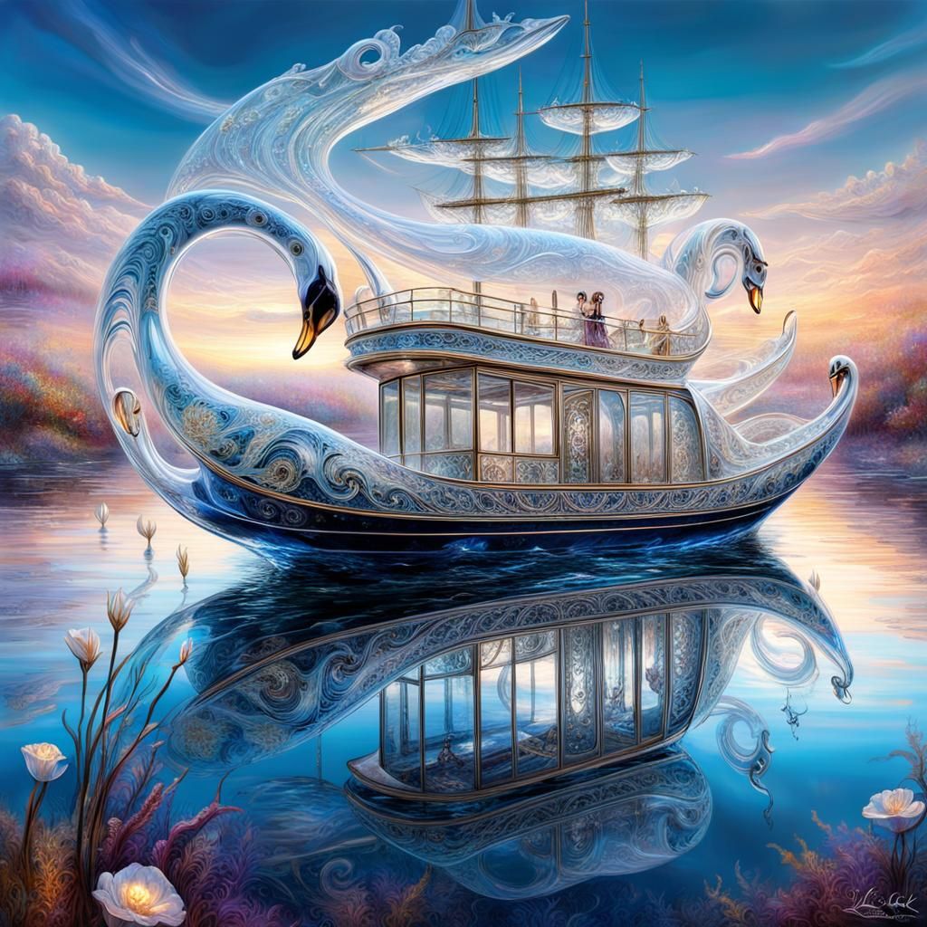 Swan Ship - AI Generated Artwork - NightCafe Creator