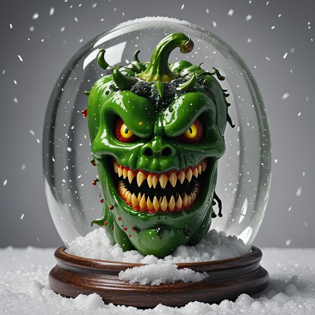 Demon Pepper Under Glass - AI Generated Artwork - NightCafe Creator