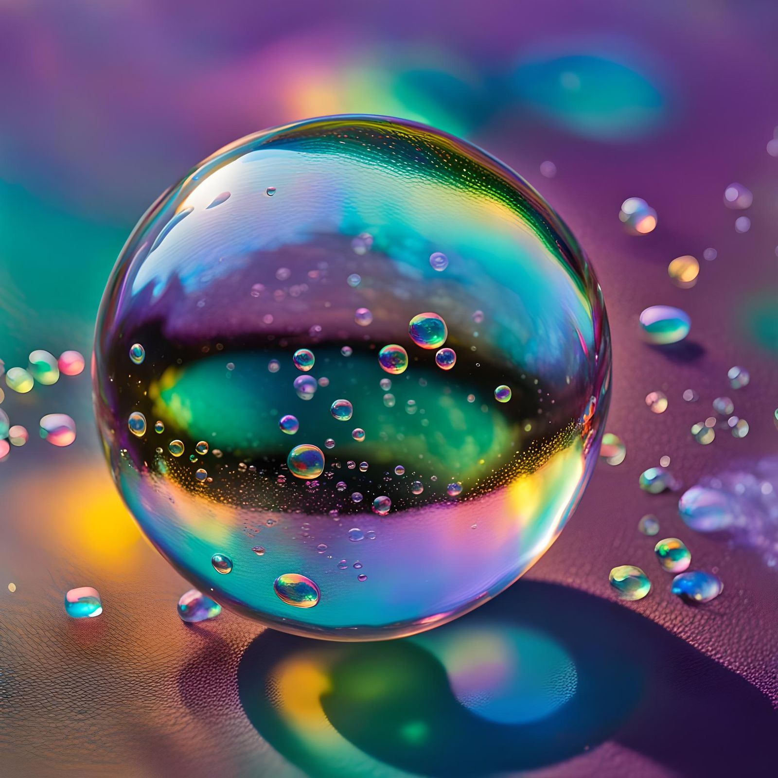 A photo of iridescence, a mesmerizing display of shimmering colors that ...