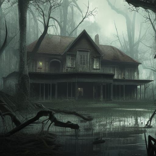 swamp house - AI Generated Artwork - NightCafe Creator