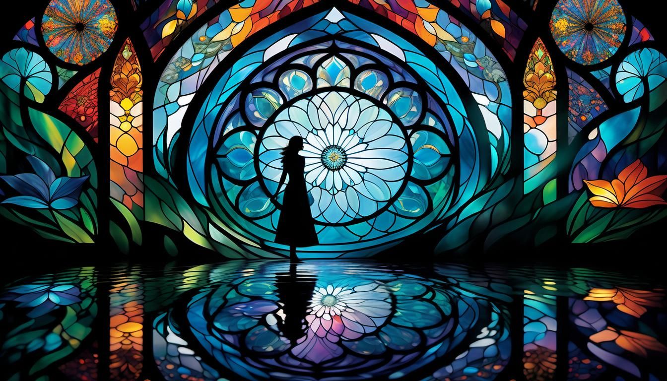 enchanting stained glass - AI Generated Artwork - NightCafe Creator