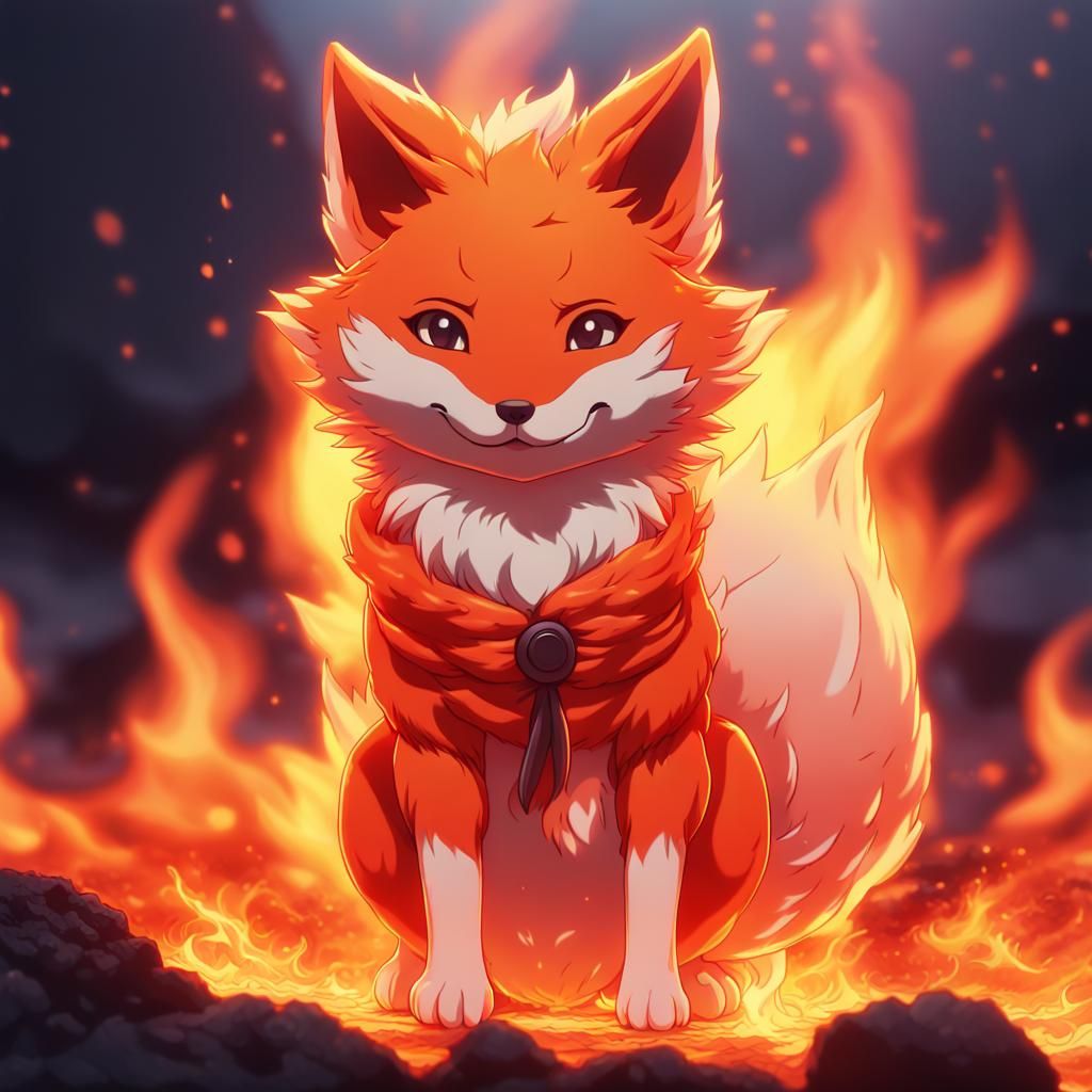 Fiery Fox - AI Generated Artwork - NightCafe Creator