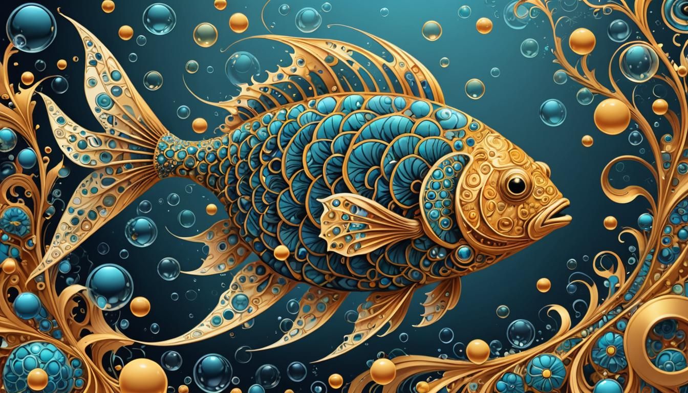 a fantastical fish with flowing fins - AI Generated Artwork - NightCafe ...
