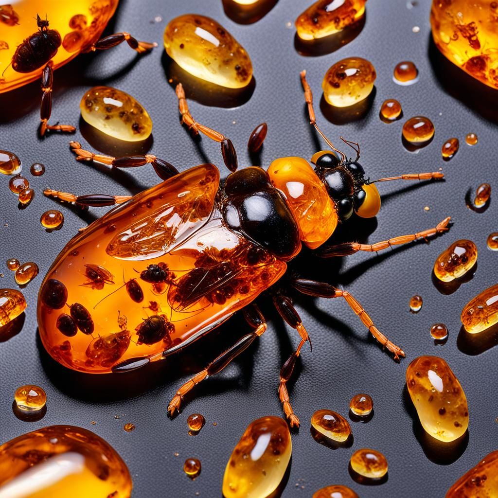 Amber beetle - AI Generated Artwork - NightCafe Creator