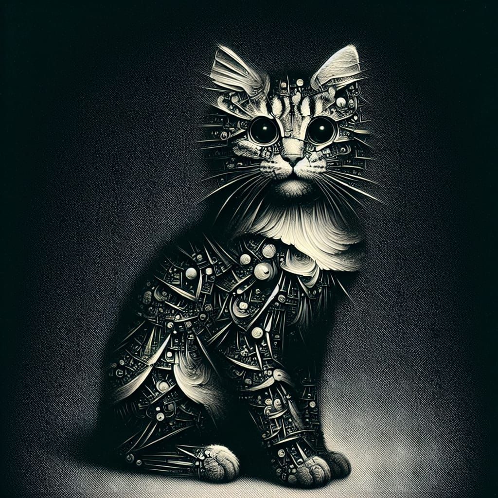 Mechanic Kitty - AI Generated Artwork - NightCafe Creator