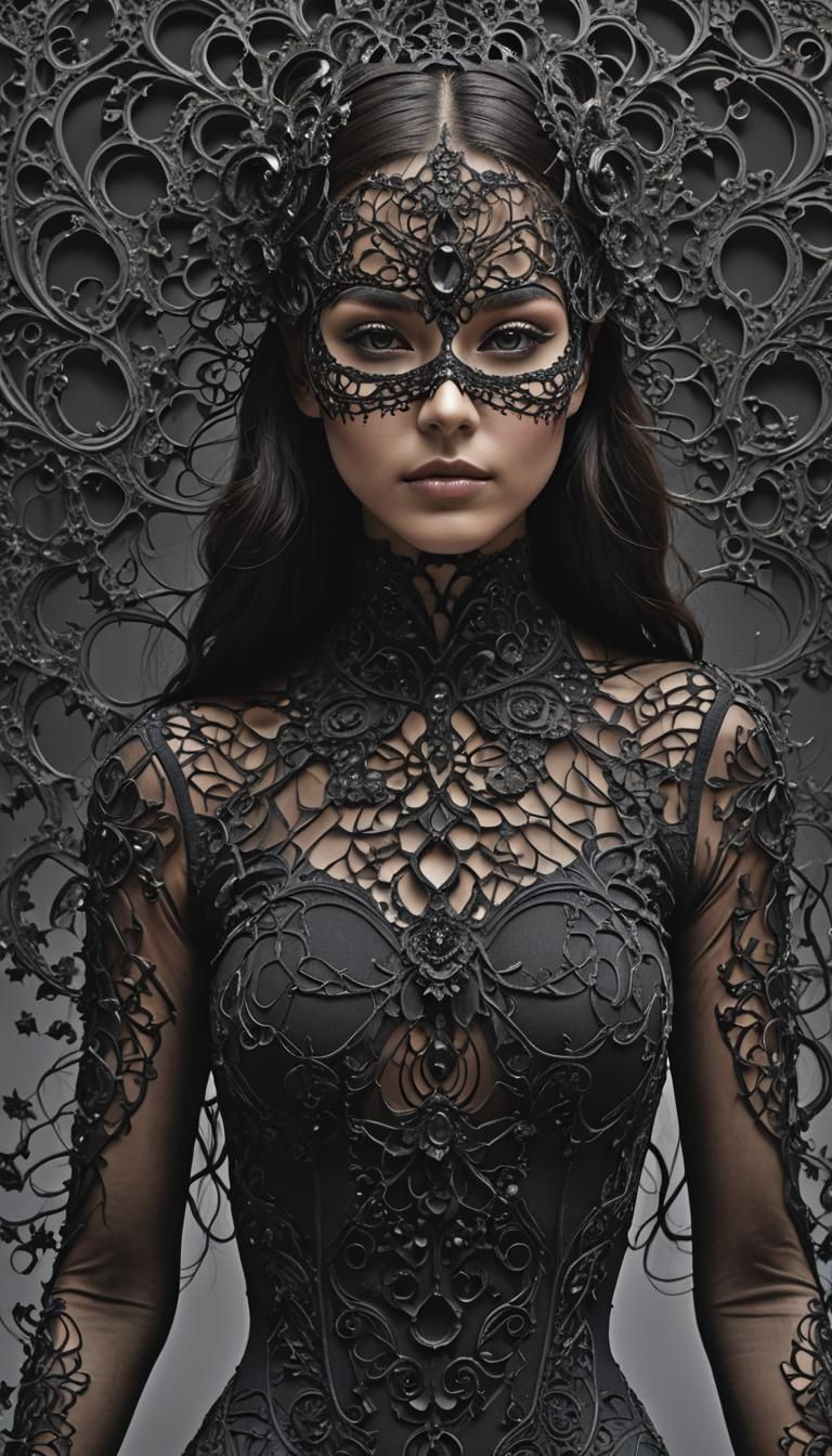 black lace - AI Generated Artwork - NightCafe Creator