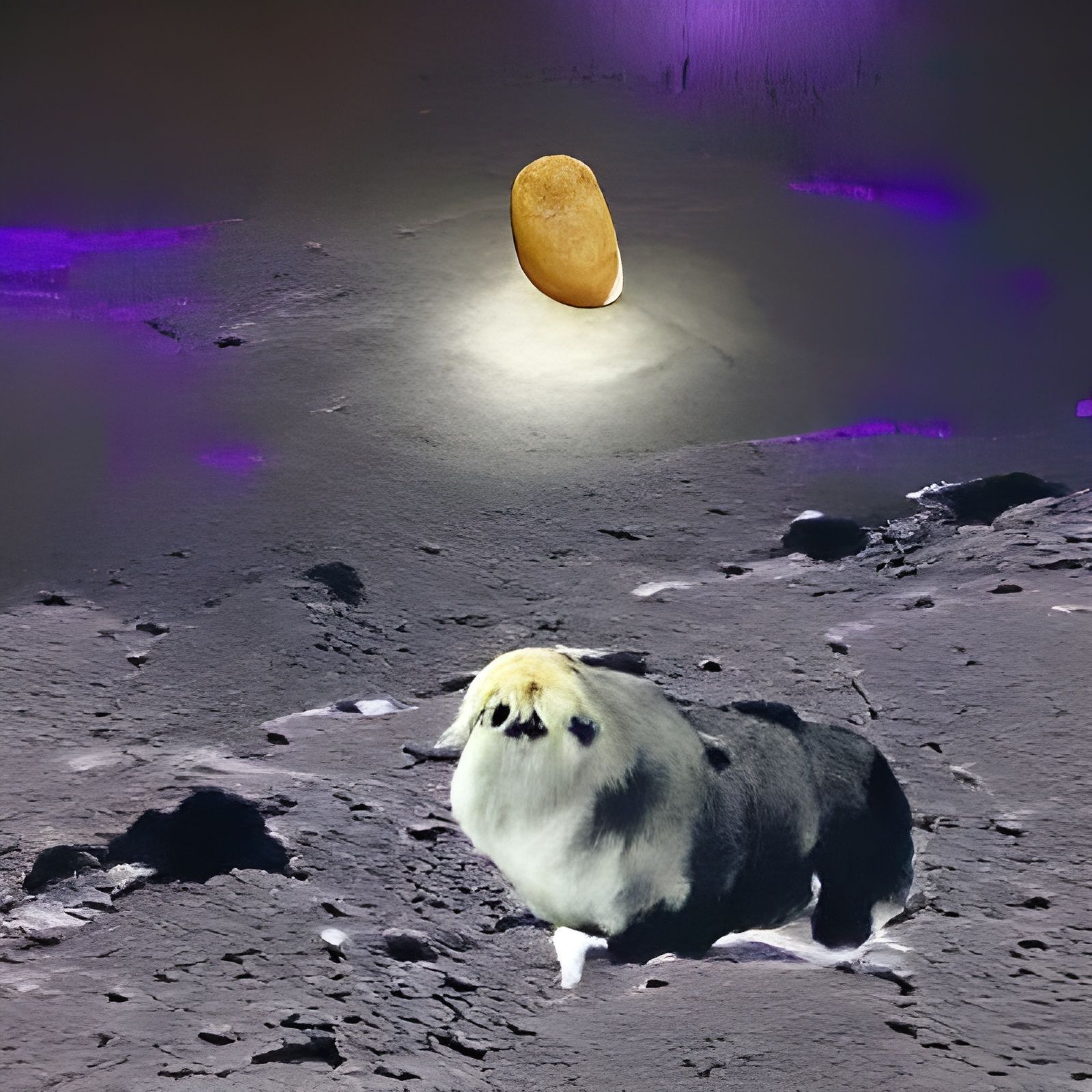 Potato on the moon - AI Generated Artwork - NightCafe Creator