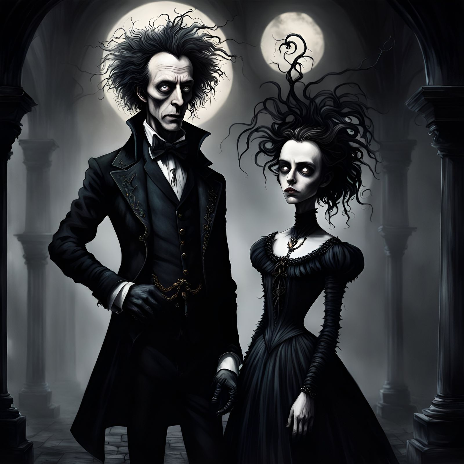 Achilles Mortimer Tim Burton gothic art synesthesia mysterious dark ...