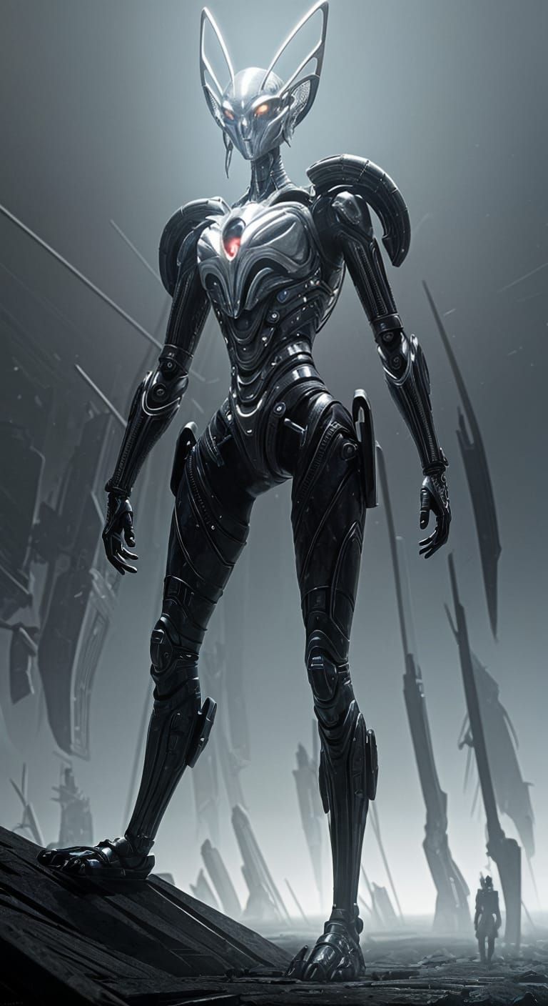 Terminator 3000 - Cyberpunk Mantis Alien Masterpiece in Poli...