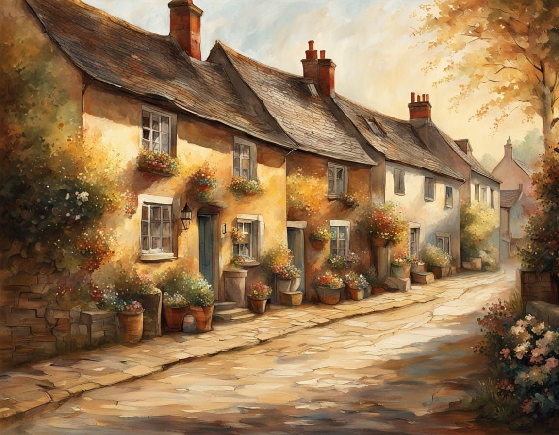 idyllic English village - idyllic English village