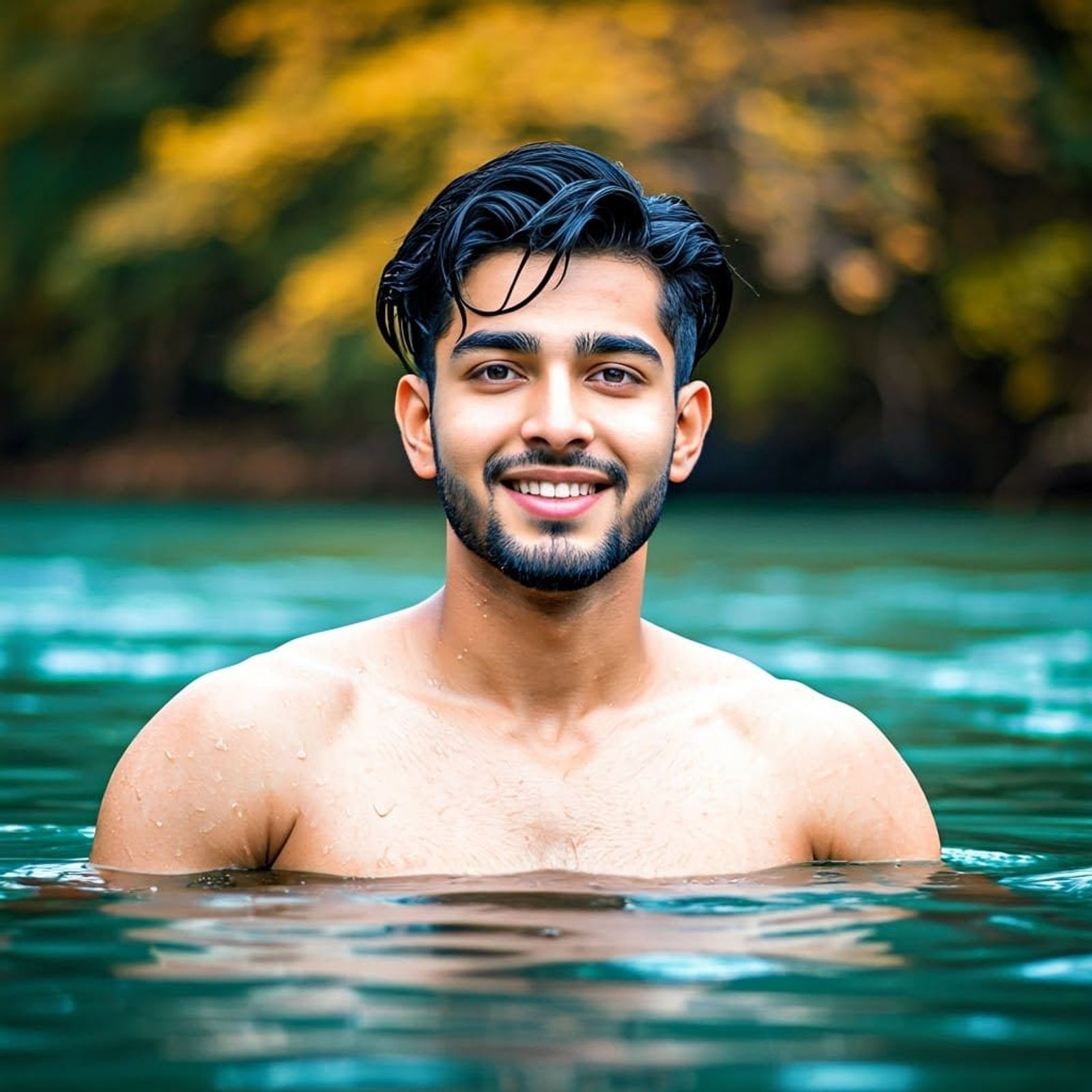 Cubism art: Olympic swimmer