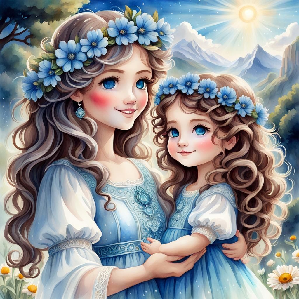 Mother and daughter - AI Generated Artwork - NightCafe Creator