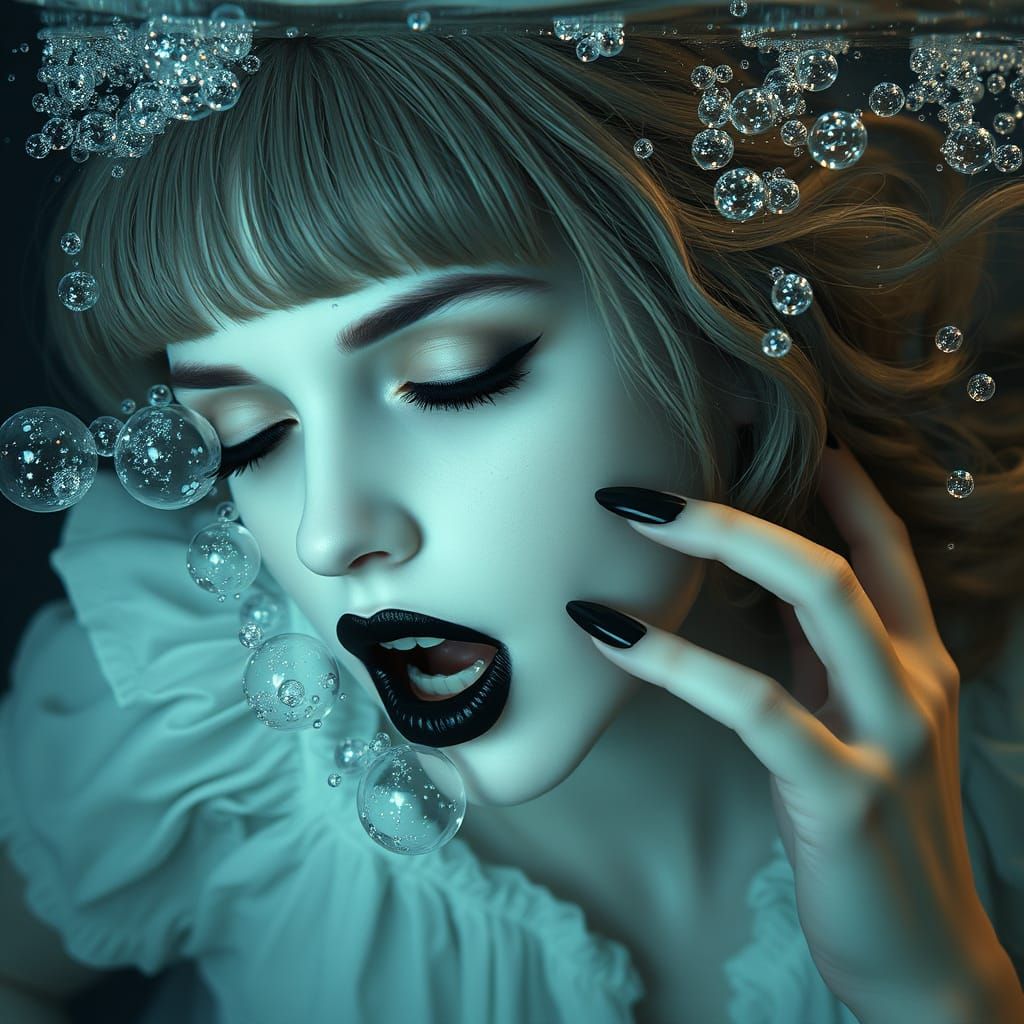 Drowned Scream - Ethereal Gothic Siren in Midnight Waters