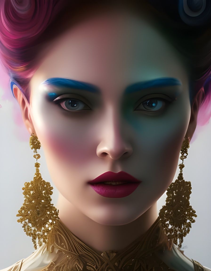 Futuristic Delicate Clown - PORTRAIT 106 - AI Generated Artwork - NightCafe Creator