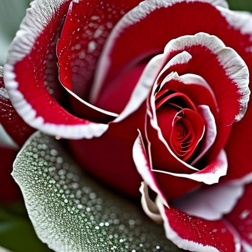 Stunning, highly detailed photo of red rose petals with diamond ...