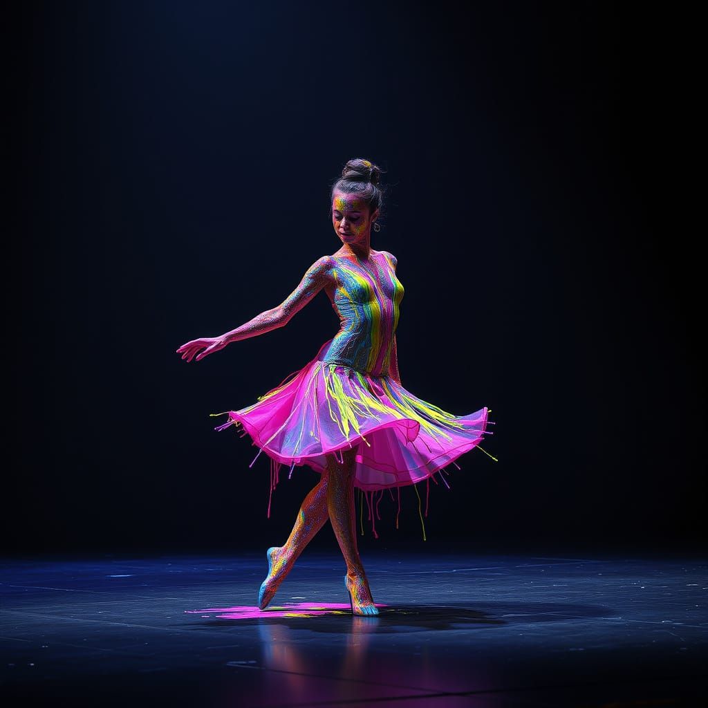 Stage dancing covered head to toe in dripping wet goopy glittery body ...