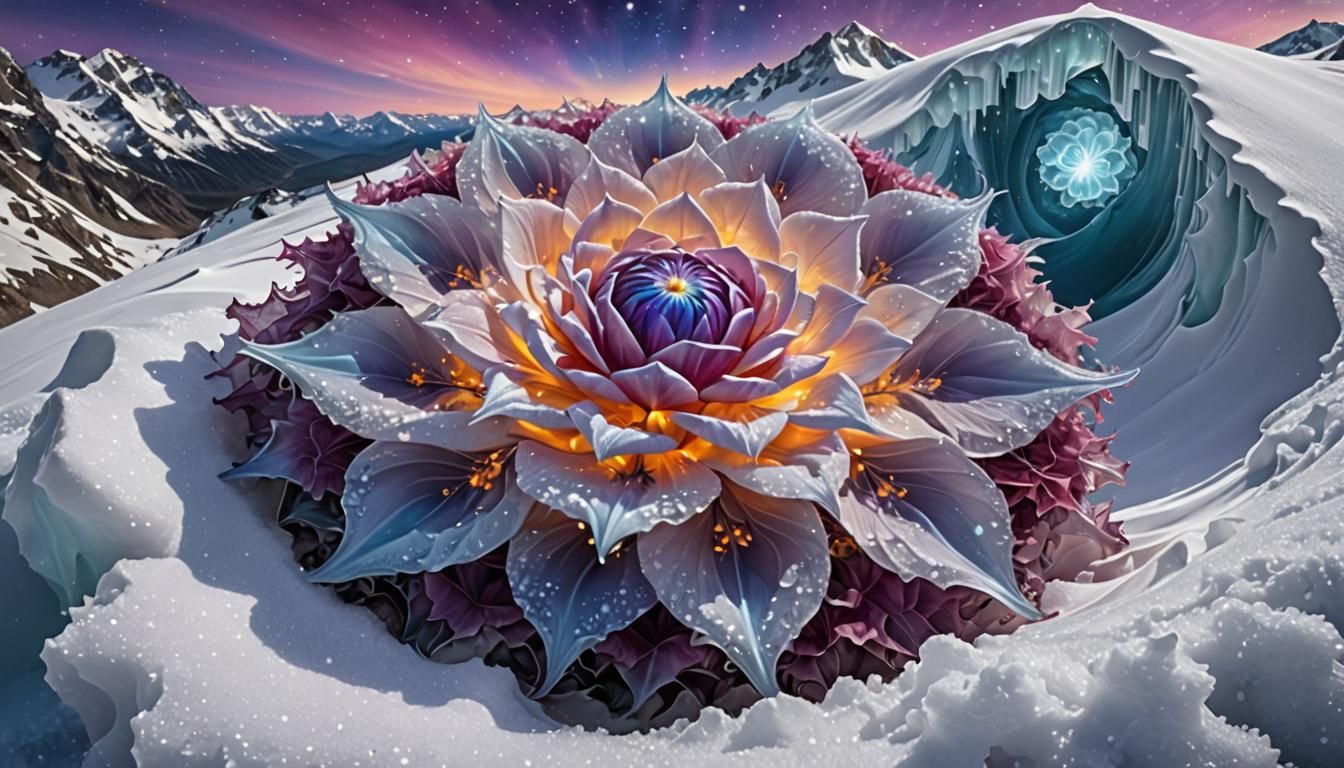 snow bloom - AI Generated Artwork - NightCafe Creator