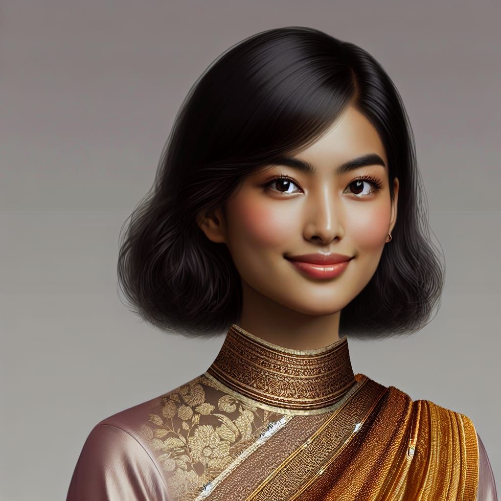 Show a real life beautiful young woman with a very neotonous and ...