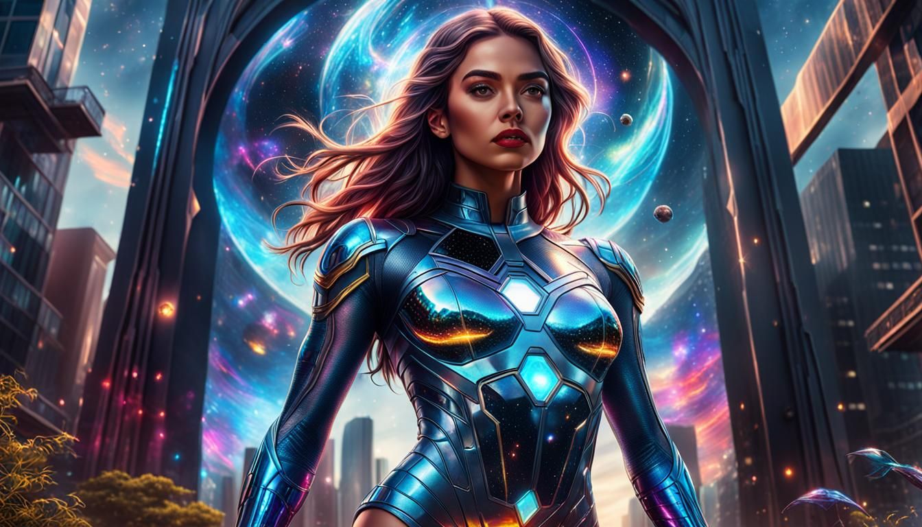 Superhero girl of the future - AI Generated Artwork - NightCafe Creator
