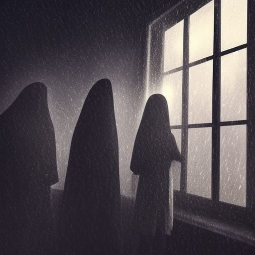 dark Figures looking out the window - AI Generated Artwork - NightCafe ...