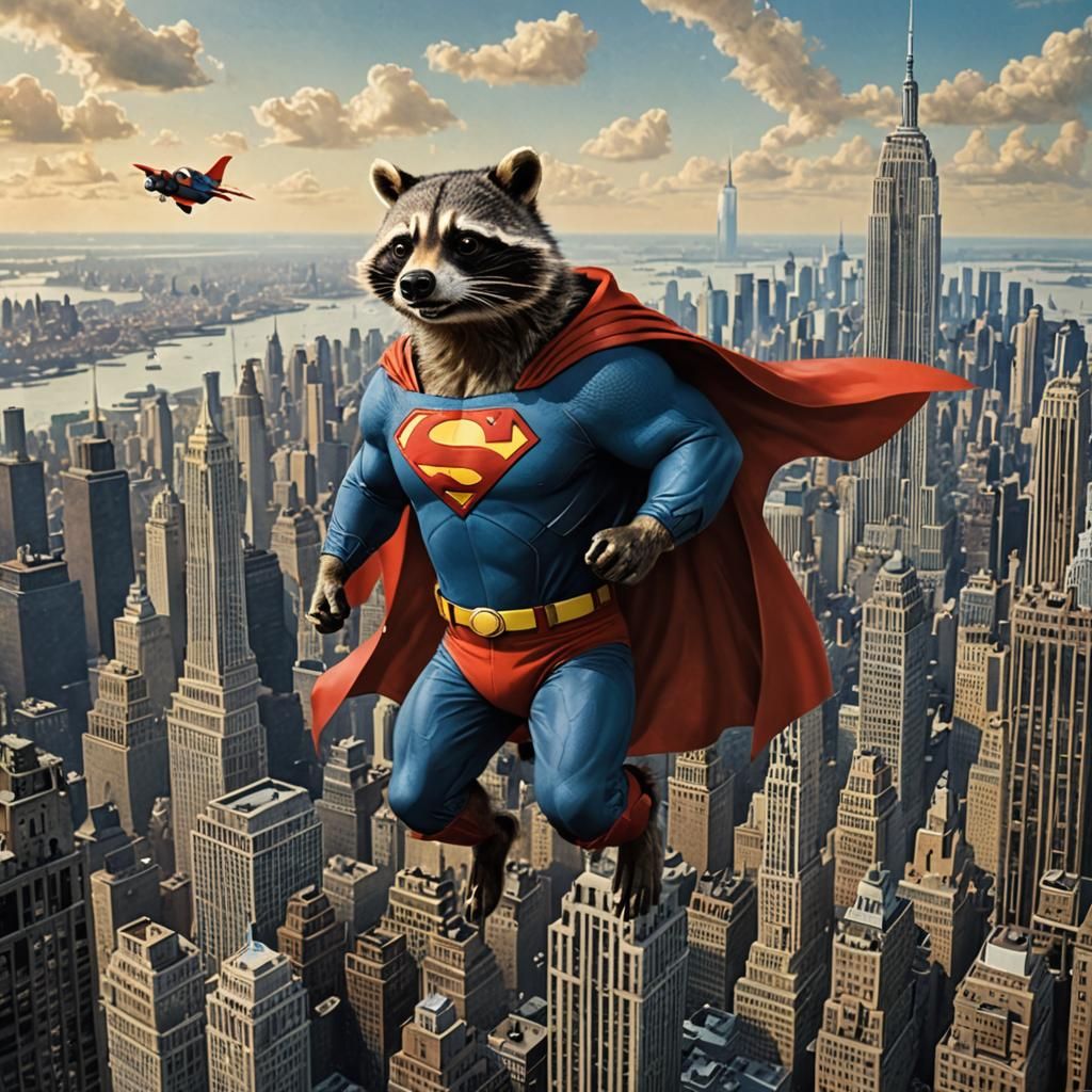 Super Raccoon - AI Generated Artwork - NightCafe Creator
