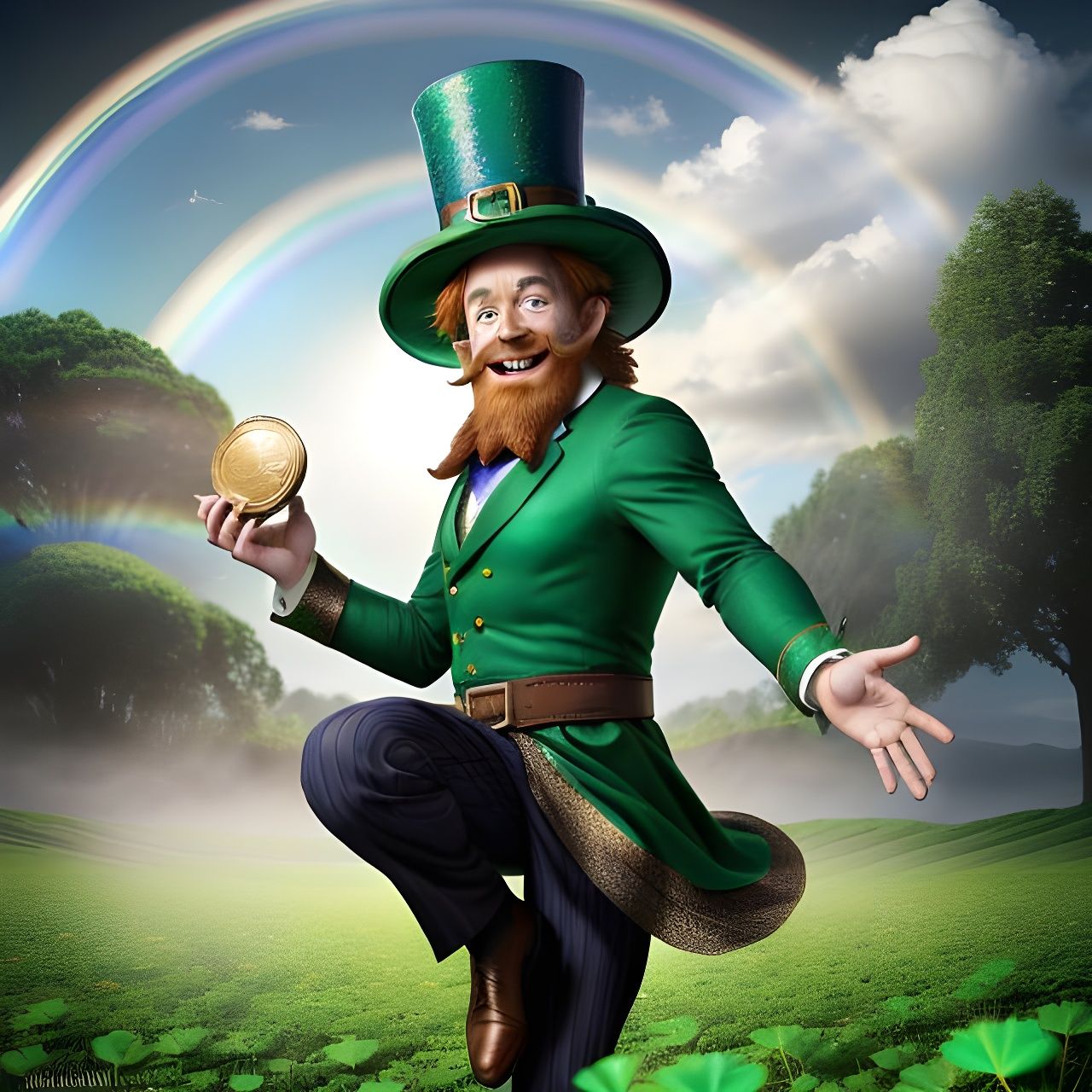 The Lucky Leprechaun - AI Generated Artwork - NightCafe Creator
