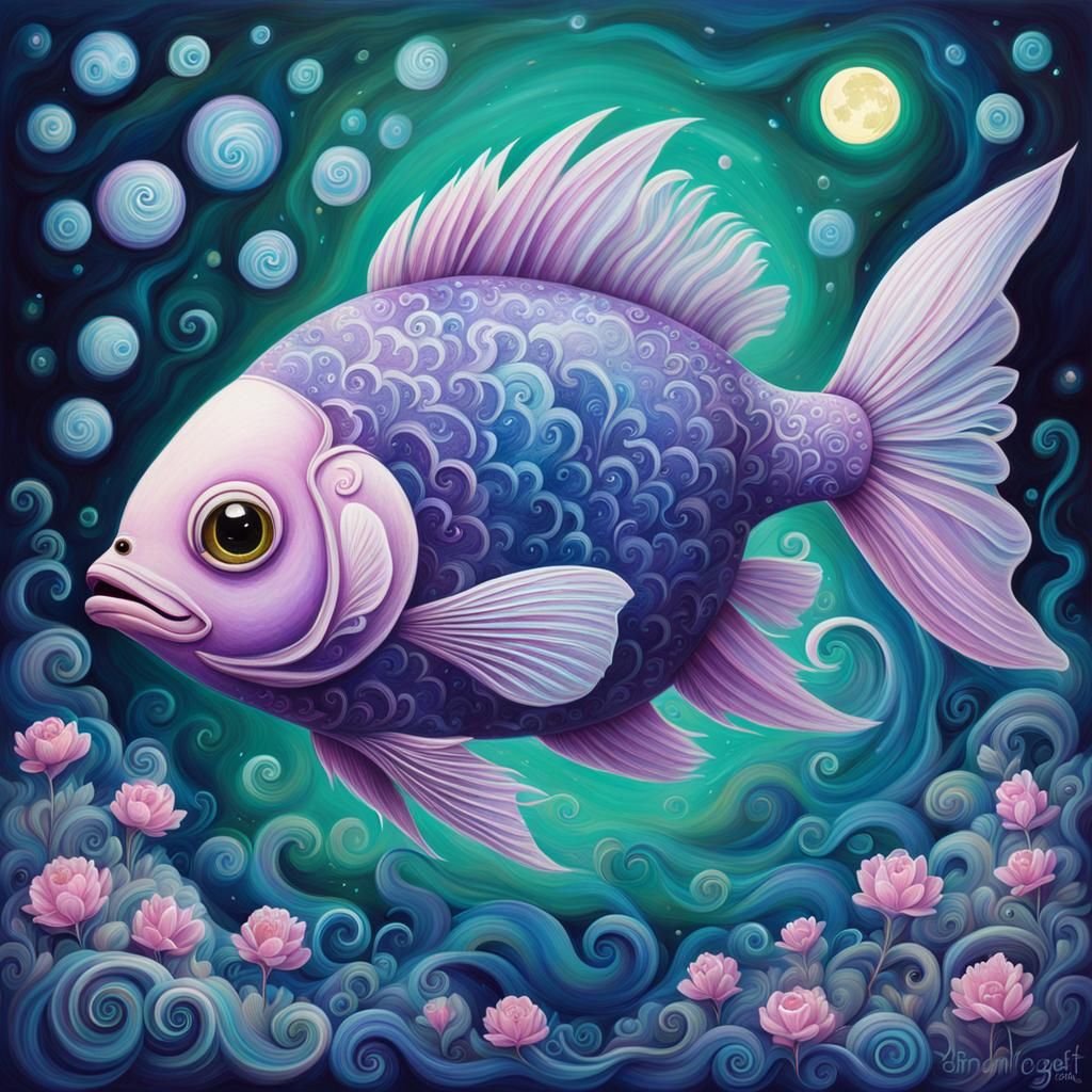 Fantasy fish, Lovely set - AI Generated Artwork - NightCafe Creator