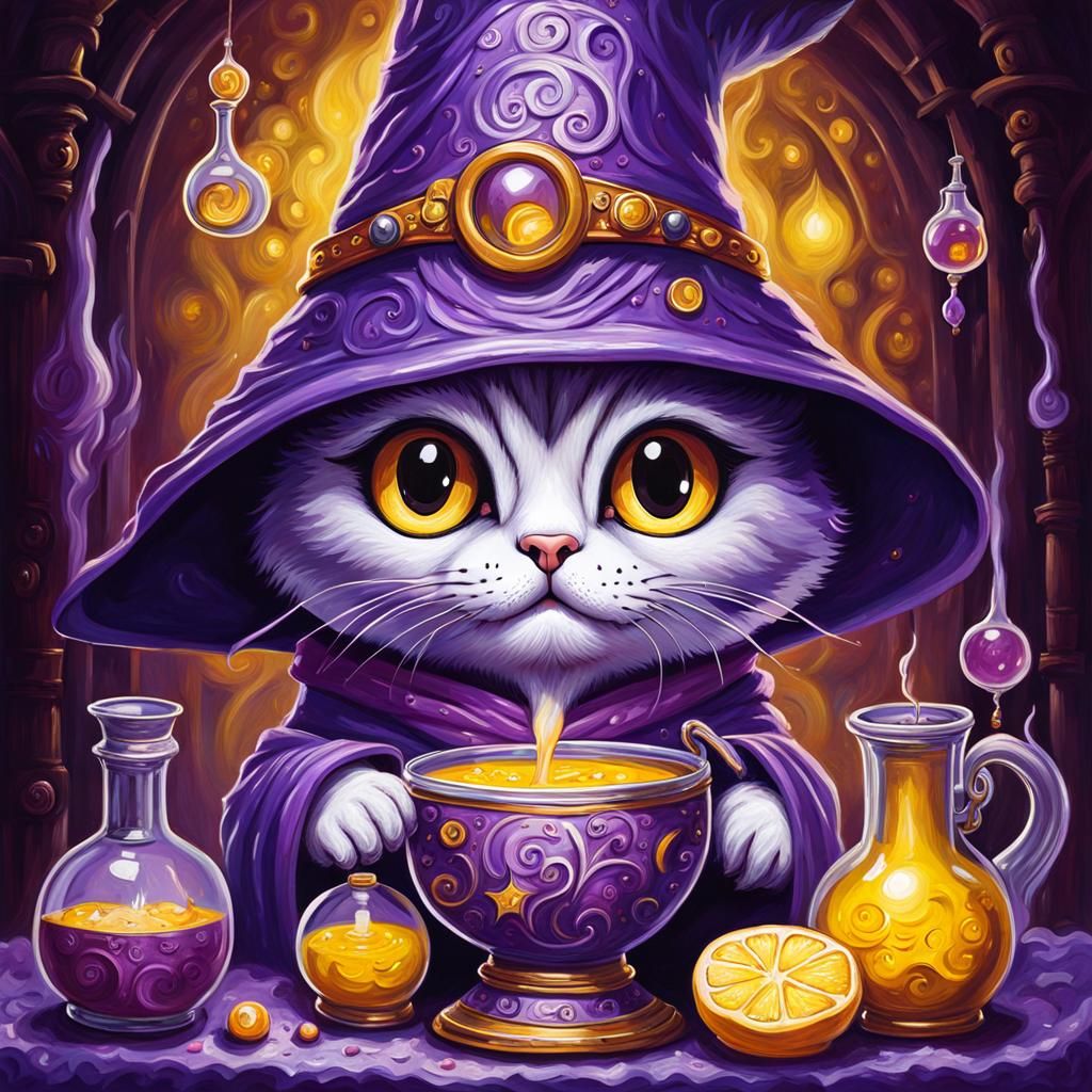 Feline Wizard - AI Generated Artwork - NightCafe Creator