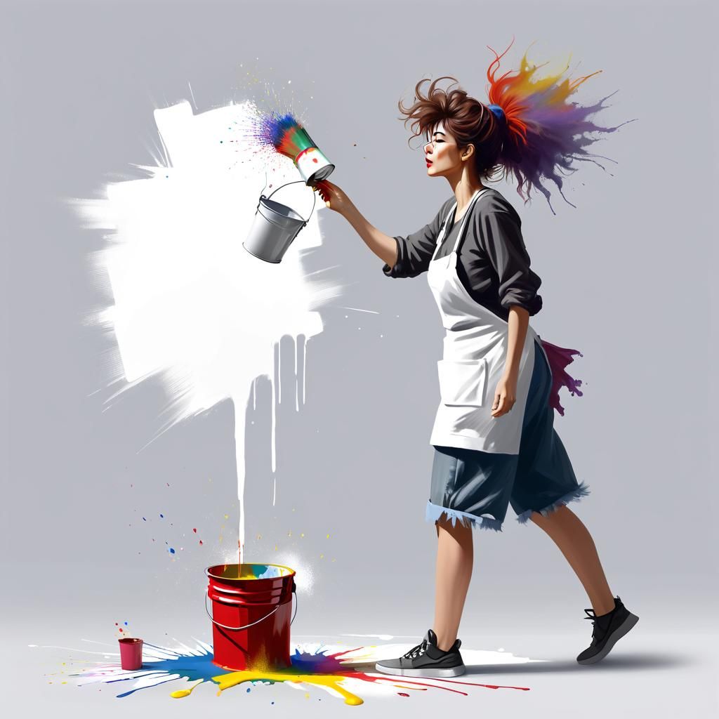 Paint Throw Attempt I - AI Generated Artwork - NightCafe Creator
