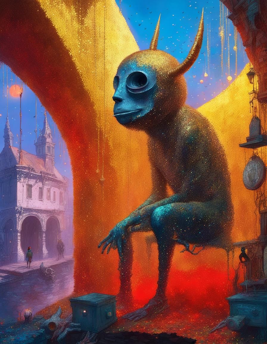 Sculpture »The Thinker« - AI Generated Artwork - NightCafe Creator