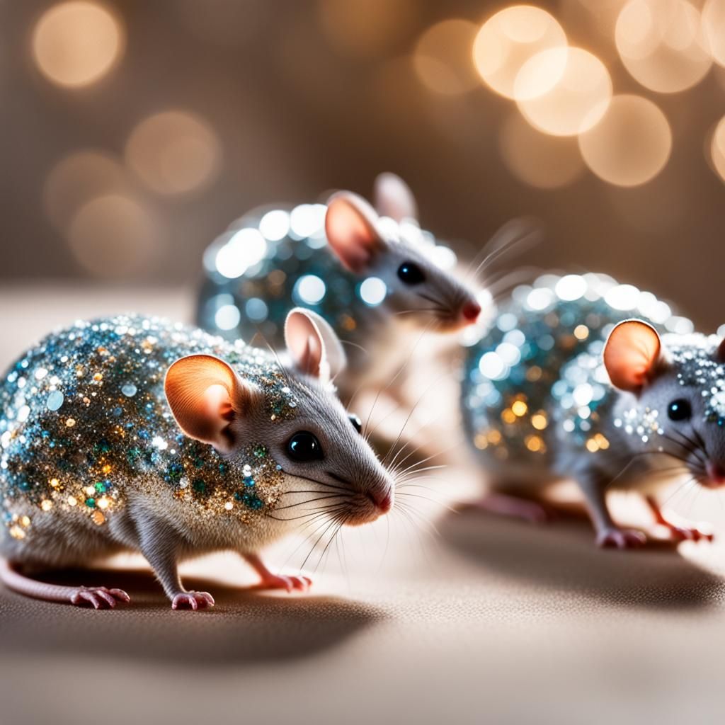 Crystal mice - AI Generated Artwork - NightCafe Creator