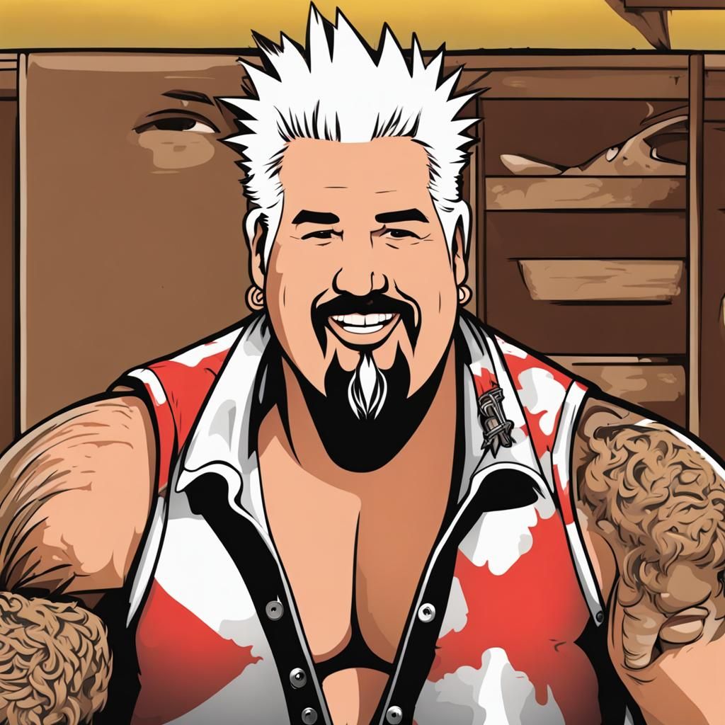 Buff guy fieri - AI Generated Artwork - NightCafe Creator