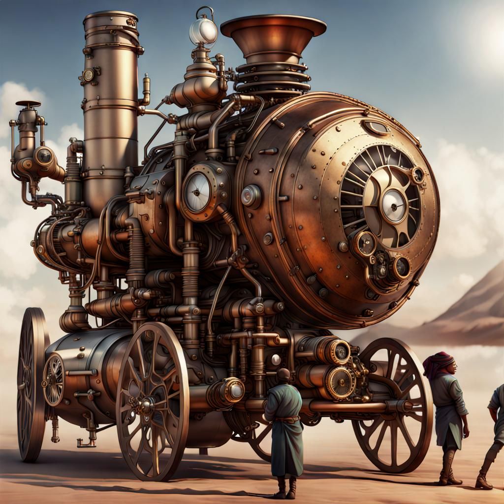 Steampunk machine.8k resolution concept art hyperdetailed intricately ...