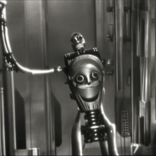 In Fritz Lang's Metropolis, Rotwang, the mad scientist, laughs ...