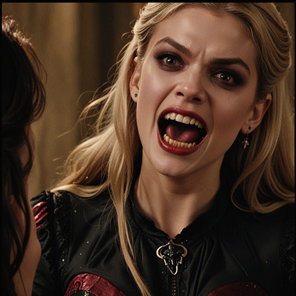 Vampire in a Moment of Brutal Hunger - AI Art