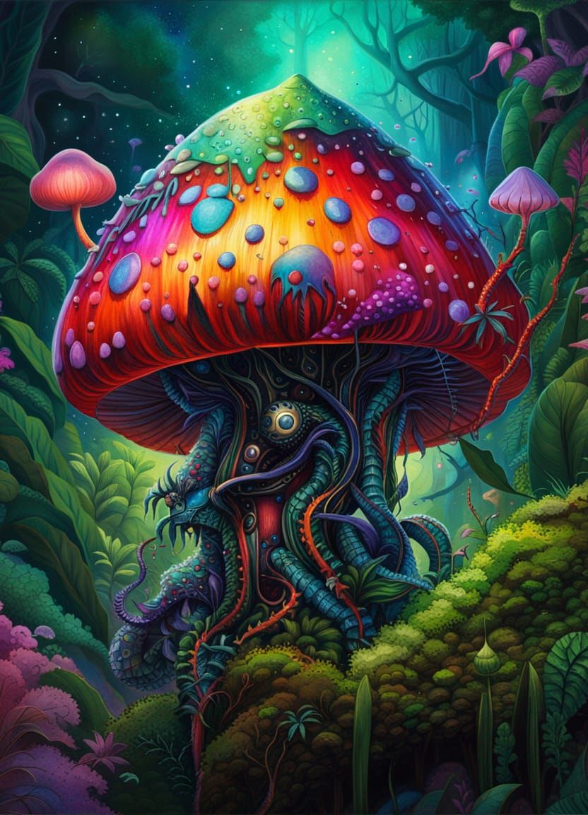 alien mushroom - AI Generated Artwork - NightCafe Creator