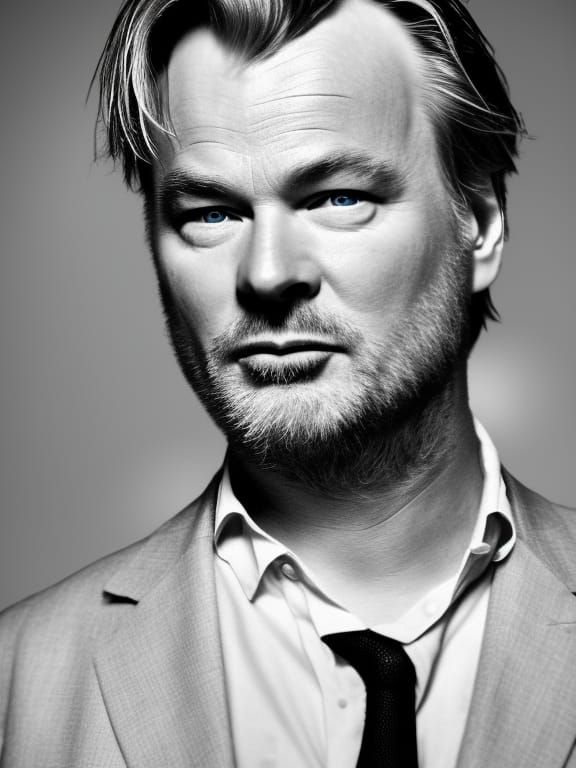Portrait of filmmaker Christopher nolan - AI Generated Artwork ...