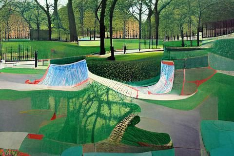 hedge maze - AI Interpretation of a Complex Hedge Maze