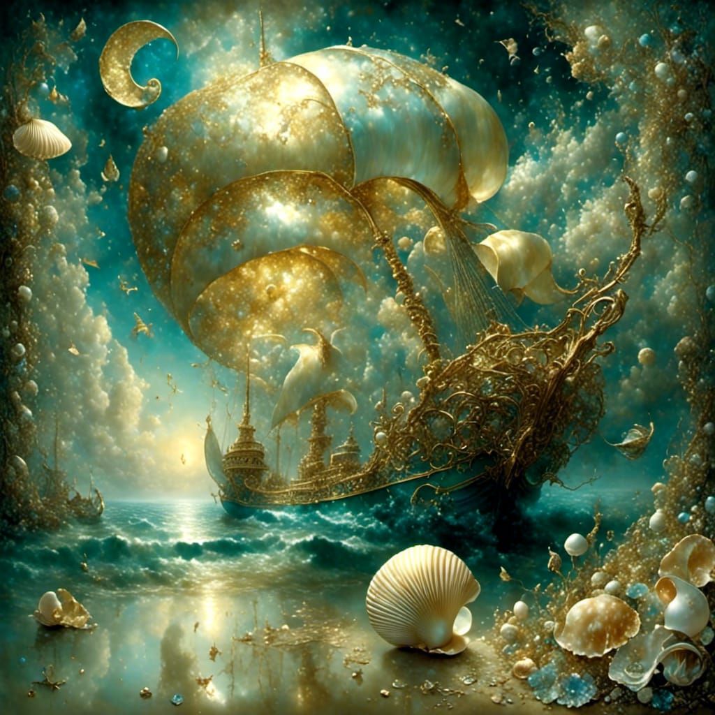 Fantasy Sailing Ship - AI Generated Artwork - NightCafe Creator