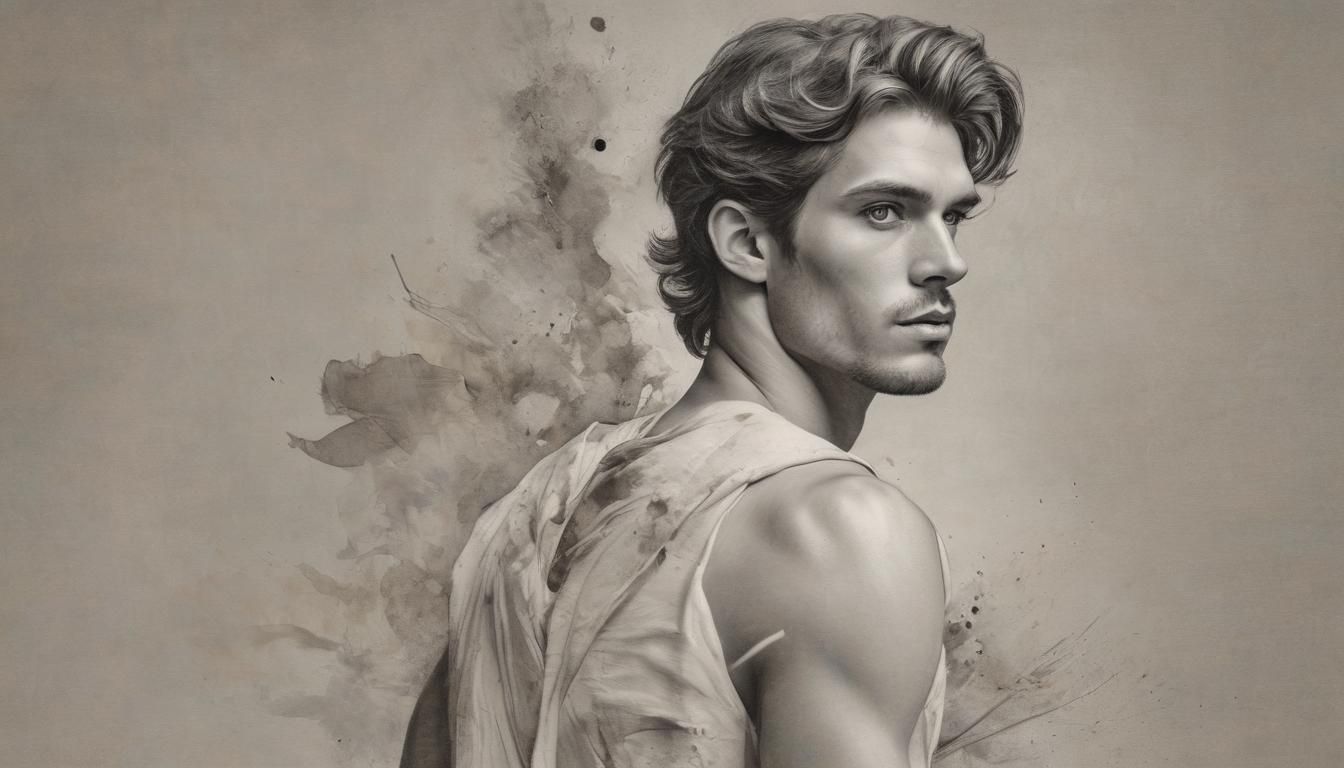 Artistic portrait of a beautiful man - AI Generated Artwork - NightCafe ...