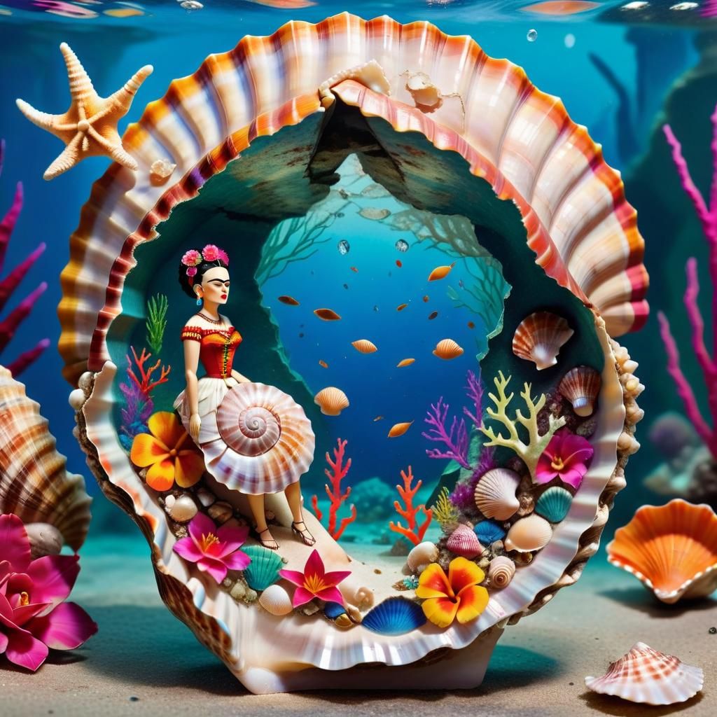 ##Open Prompt:: A Cracked, Shattered Seashell Dramatically Unveils An ...