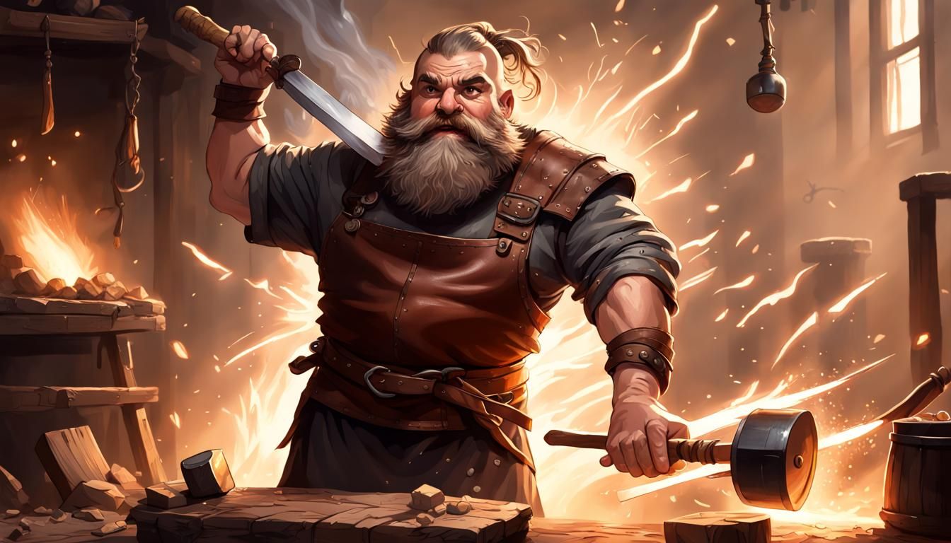 Scenes from dwarfs at work - AI Generated Artwork - NightCafe Creator