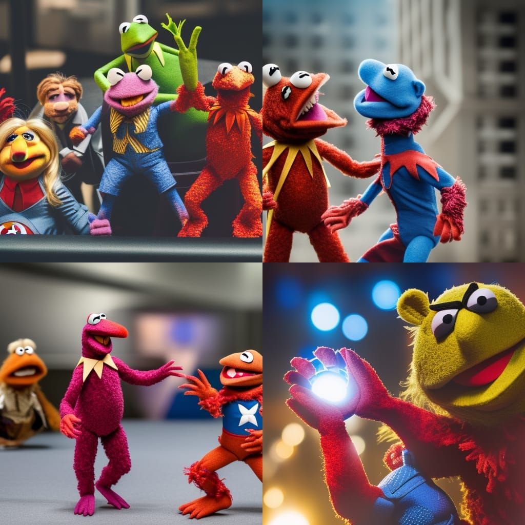 The Muppets but they're fighting in a Marvel movie - AI Generated ...