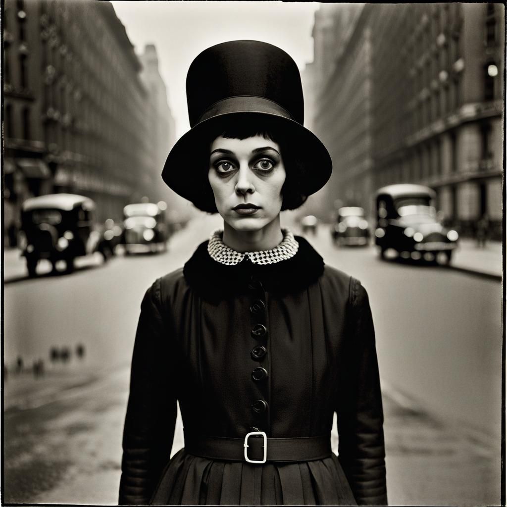 Diane Arbus Inspired - AI Generated Artwork - NightCafe Creator