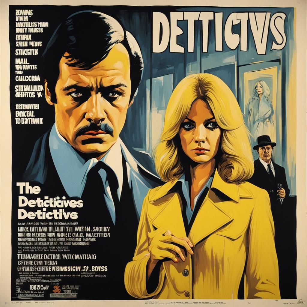 Watching the Detectives, 1973 - AI Generated Artwork - NightCafe Creator