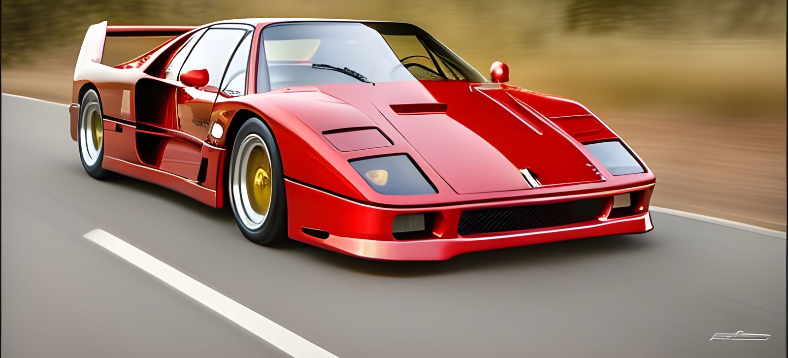 my favourite car - ferrari f40 - AI Generated Artwork - NightCafe Creator